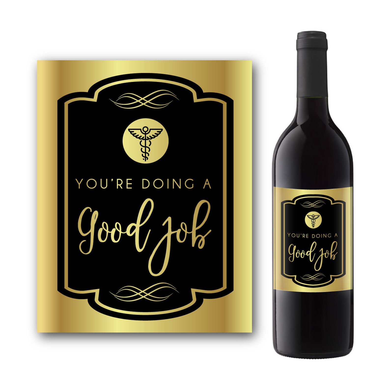 Nurse Wine Label Gift Doctor Wine Gift First Responder - Etsy