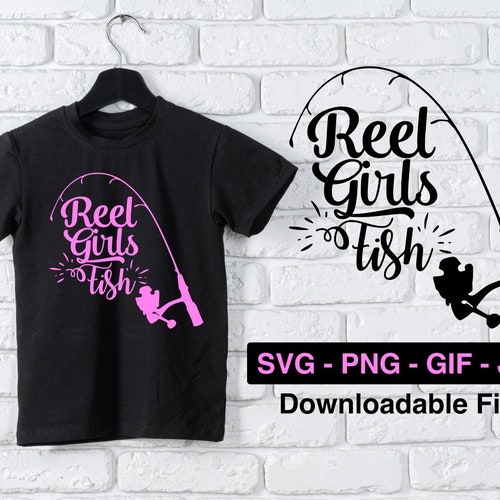 Girls Fish Too SVG PNG Fishing Decal Download - Etsy