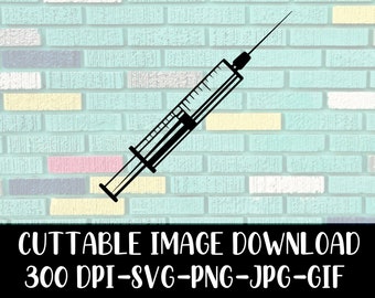 Shot Needle Svg - Etsy