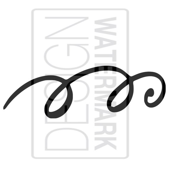 Swirl Text Embellishment Swoosh Cricut Silhouette Cut | Etsy