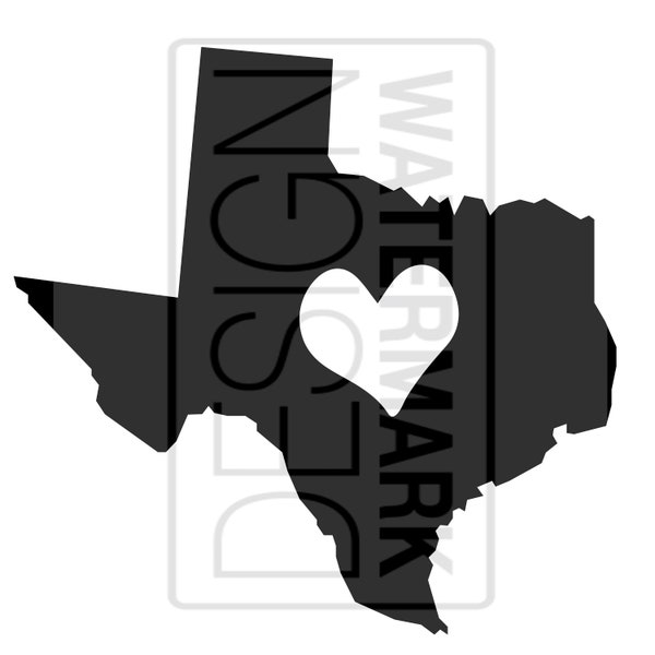 Texas Heart - Etsy
