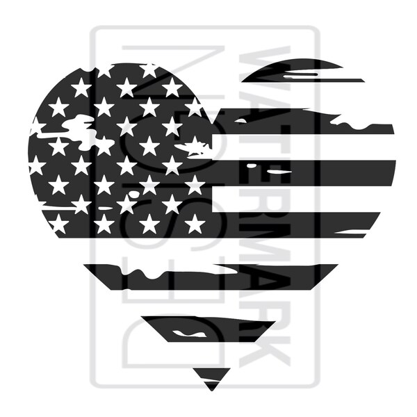 American Flag Heart - Etsy