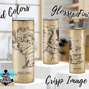 Middle Earth Map - the Hobbit / Lord of the Rings - 20 Ounce Skinny ...