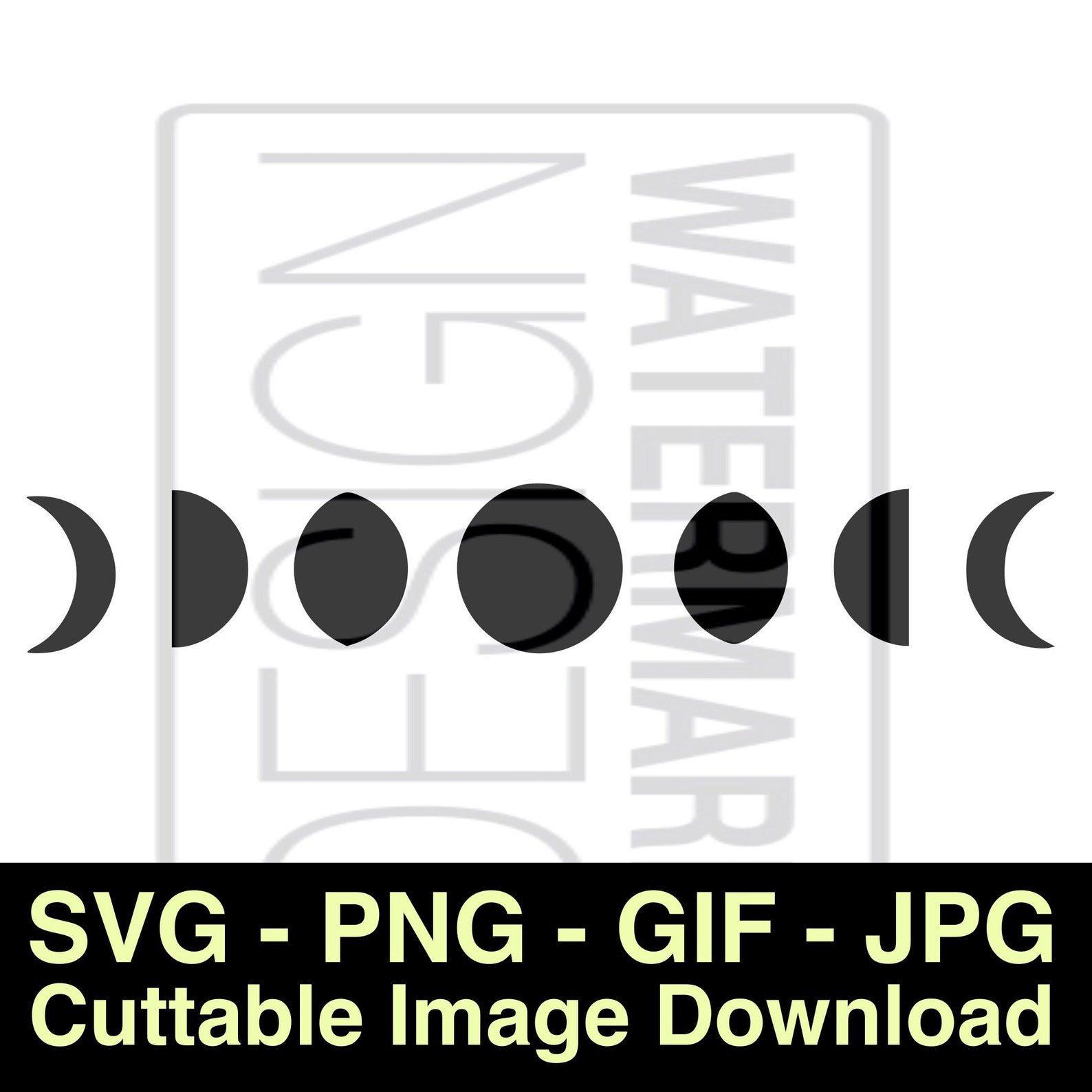 Moon Phases Cut File Cricut Cut File Silhouette Instant - Etsy