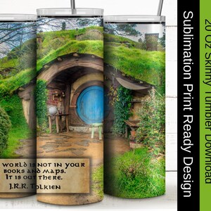 Tolkien Quote Hobbit Hole Tumbler Cup 20 Oz Skinny Tumbler - Etsy
