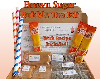 DIY Thai Bubble Tea Letterbox Gift Bubble Tea Kit Boba Tea Kit Unique Personalised Gift Tapioca ...