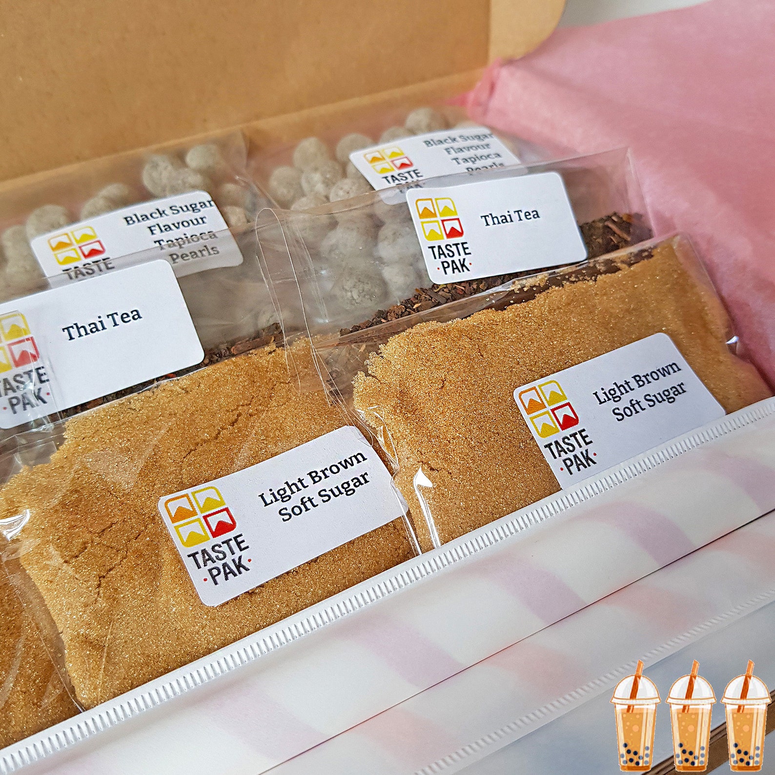 DIY Thai Bubble Tea Letterbox Gift Bubble Tea Kit Boba Tea | Etsy