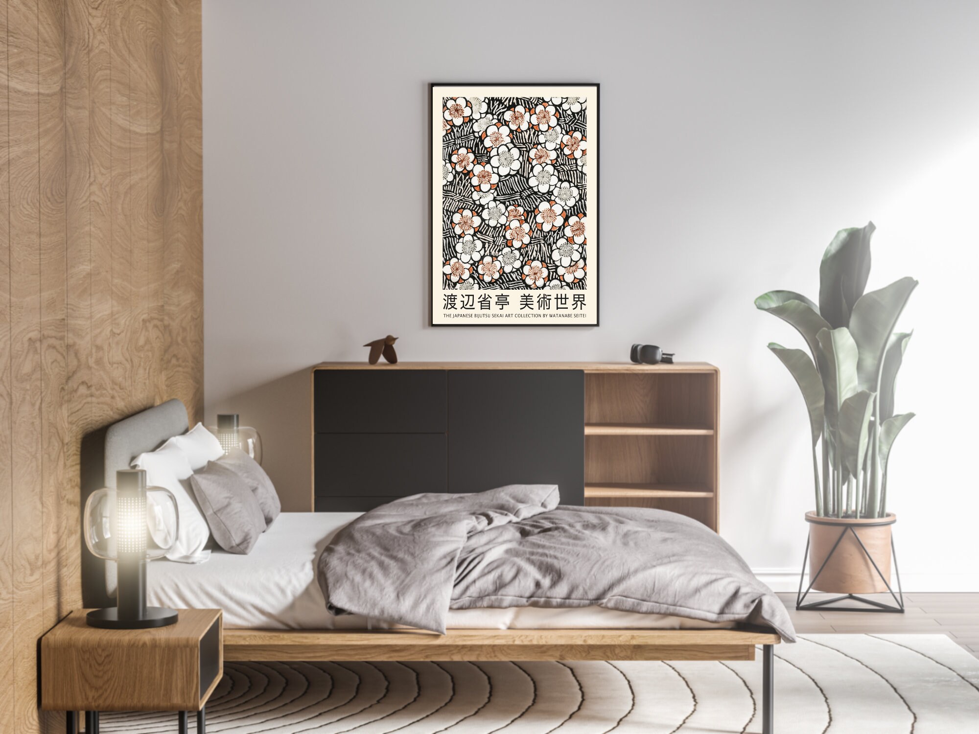 Vintage Sakura Poster Sakura Wall Decor Japanese Flower | Etsy