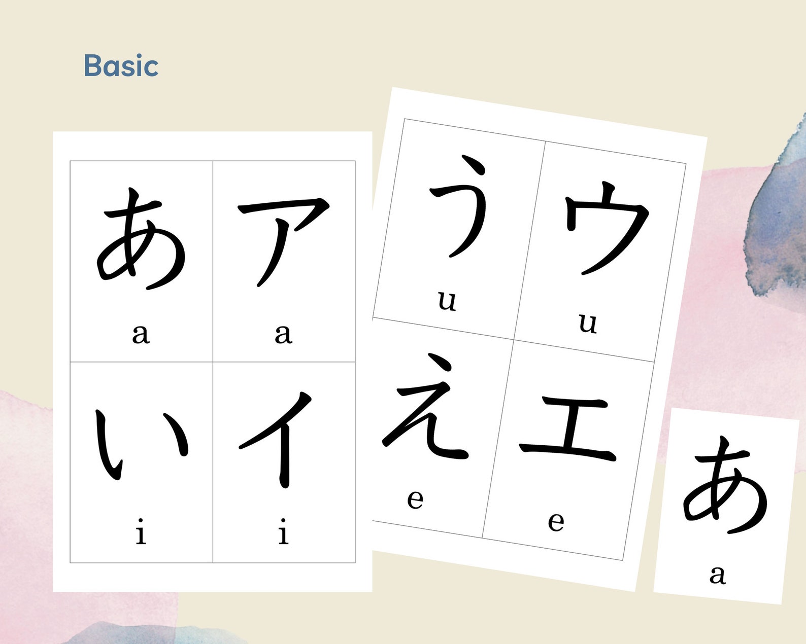 Japanese Hiragana And Katakana Flashcards Basic Additional Etsy
