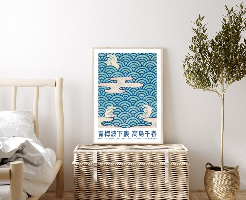 Japanese Wave Print, Great Wave Poster, Japanese Print, Woodblock Print ...