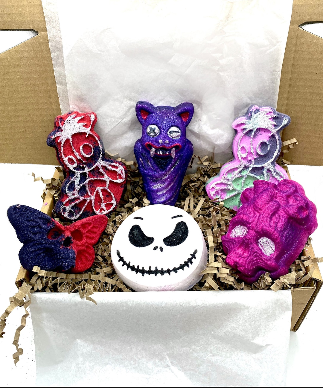 Spooky Vegan Halloween Bath Bomb Set | Handmade With Oud Scents - Etsy UK