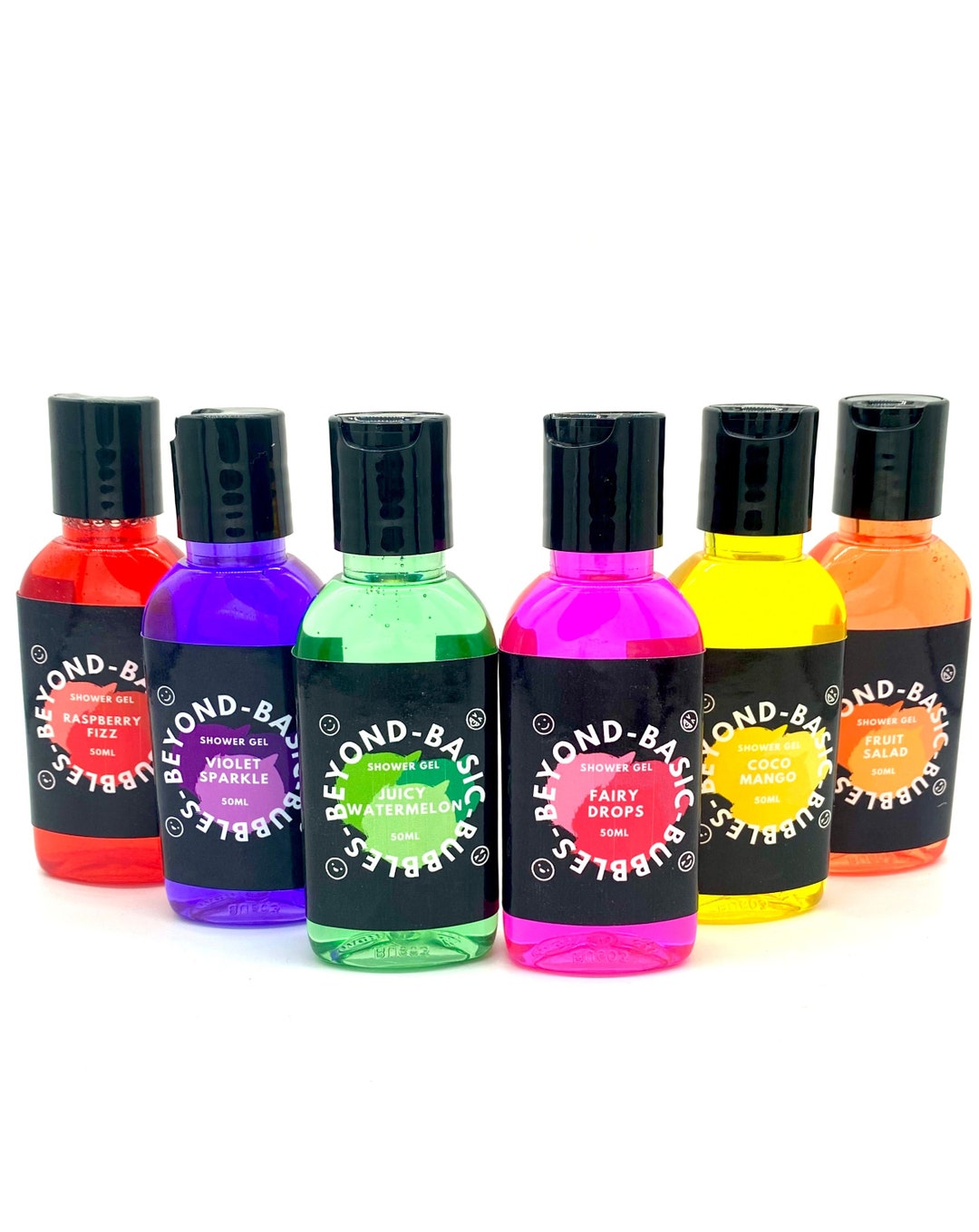 50ml Shower Gel Gift Set- Rainbow, Vegan, Organic, Self Care, Birthday ...
