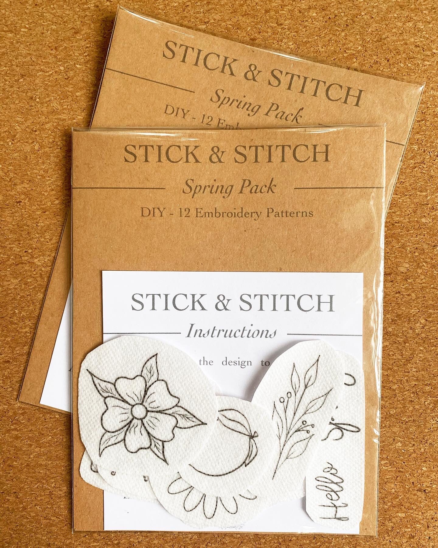 Stick & Stitch Spring Pack DIY Embroidery Patterns - Etsy