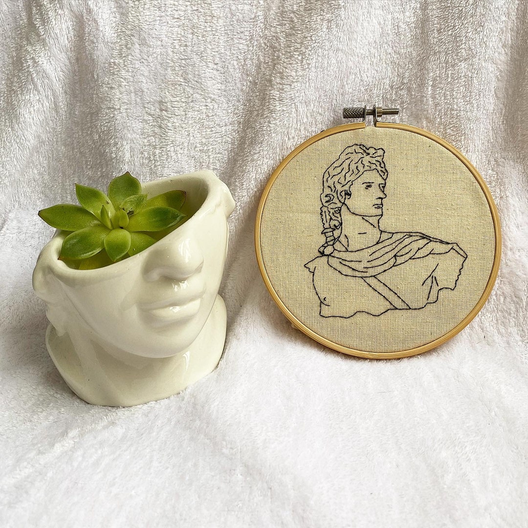 Greek God Apollo Handmade Embroidery - Etsy