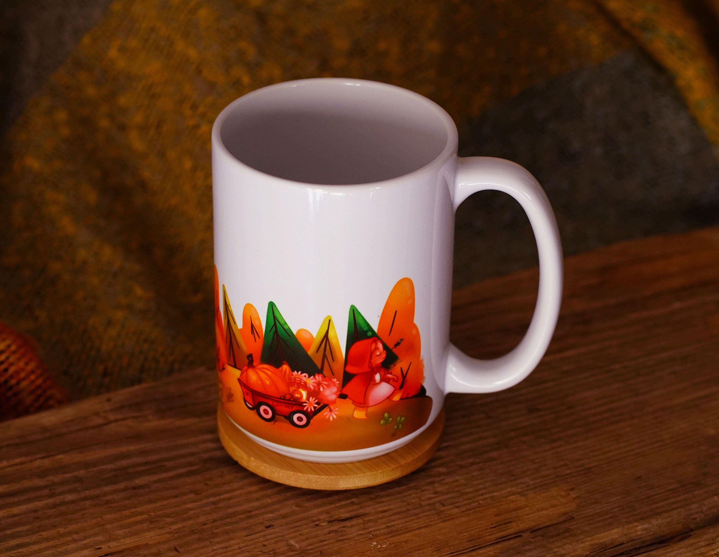 Little Red Riding Hood and the Wolf Set. Cozy Autumnal Mug - Etsy