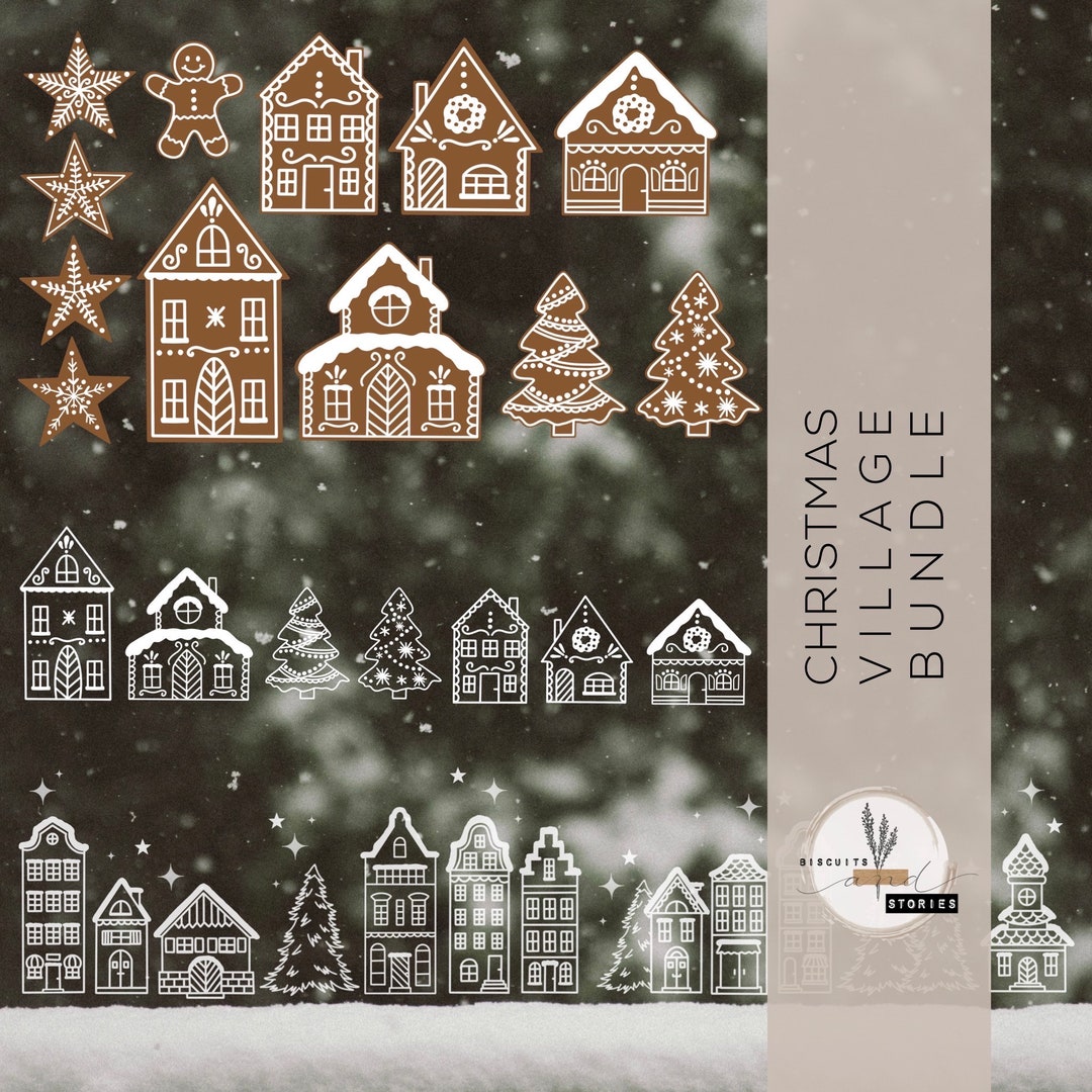 Plotterdatei SVG Set Winter & Weihnachten Winterlandschaft - Etsy.de