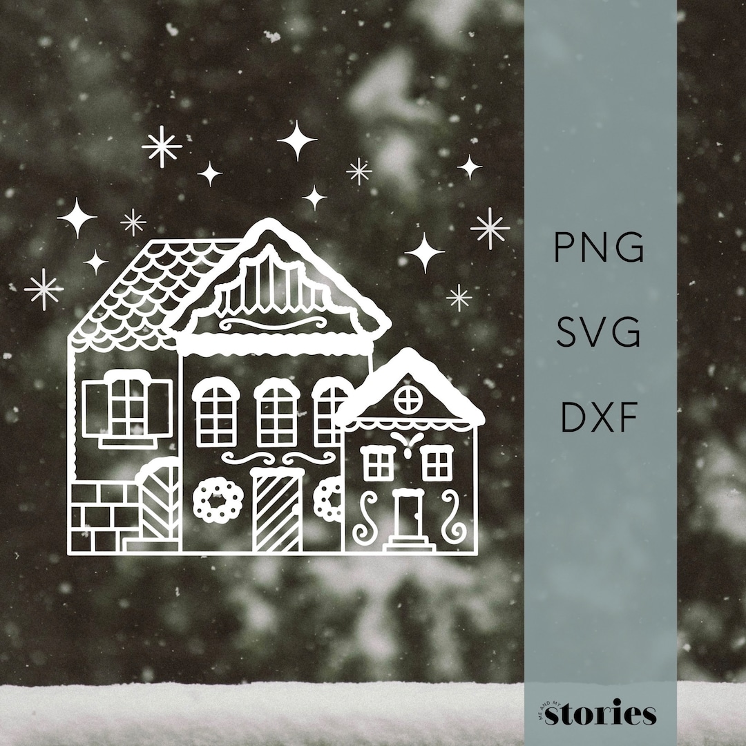 Plotter File SVG Christmas Village Decoration Christmas Window Picture ...