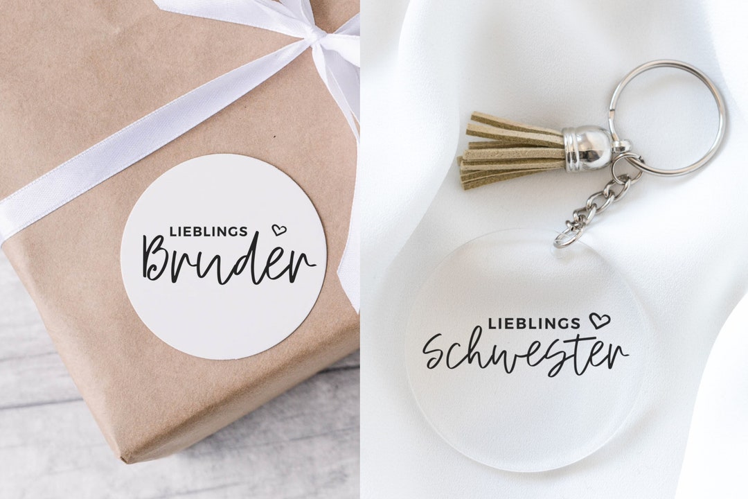 Brother & Sister Sibling Sticker Vinyl Gift Idea Personalized ...