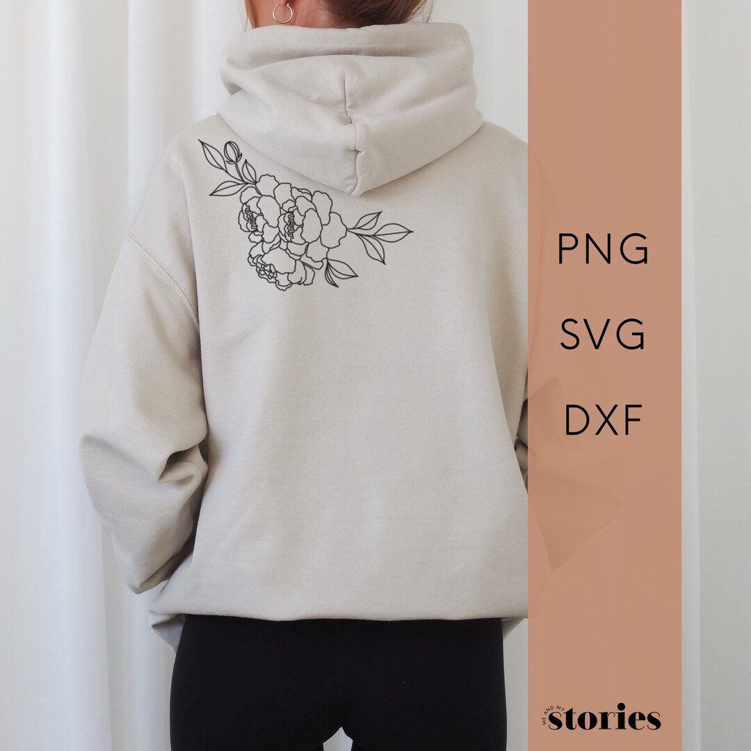 Plotter File SVG Flowers Spring Peonies Line Art Nature, Graphic File ...