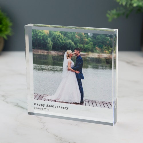 Personalised Photo Print Plaque With Custom Message - Etsy