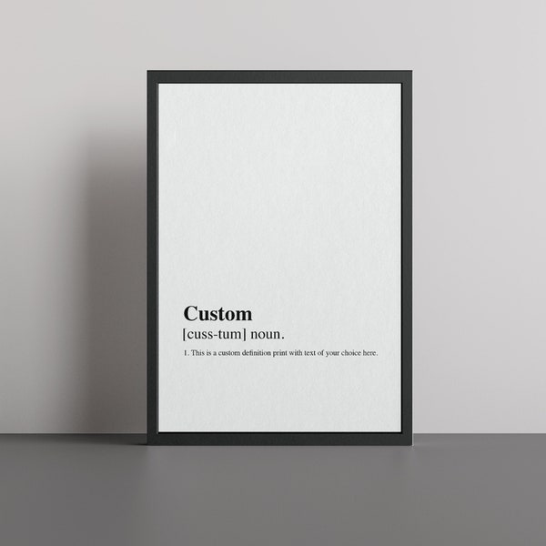 Definition Print - Etsy