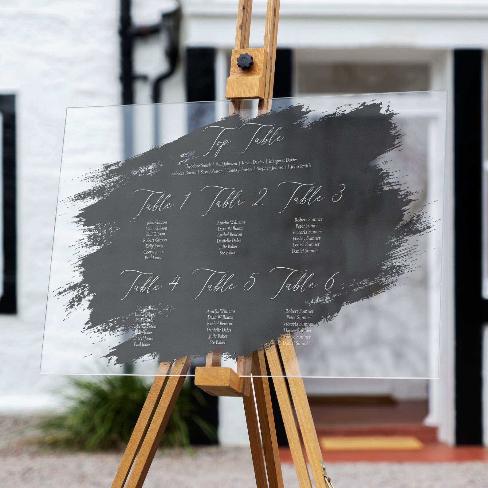 Personalised Wedding Table Plan Sign Acrylic Poster Print Entrance ...