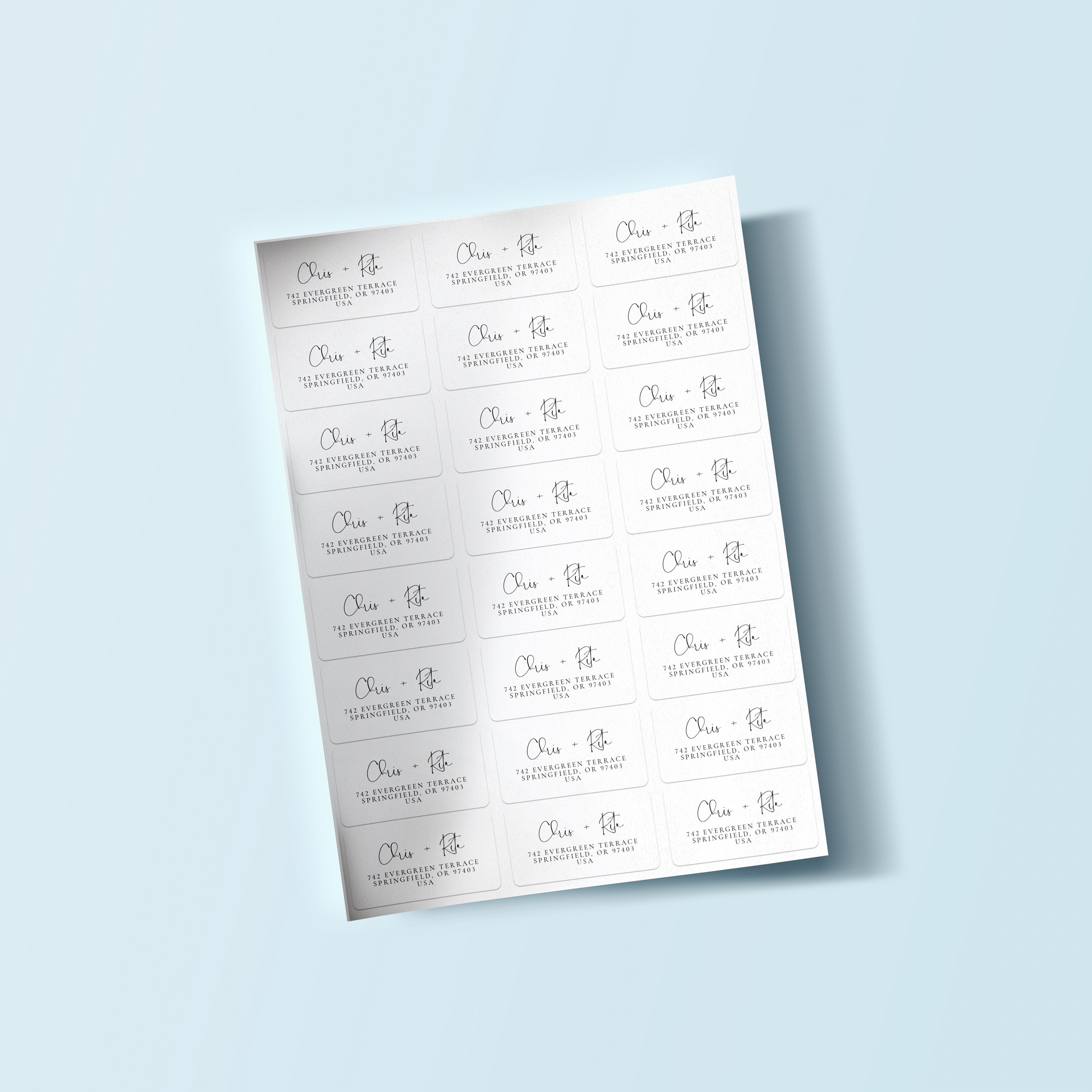 Custom Address Labels Your Names and Address Rectangular Return Labels ...