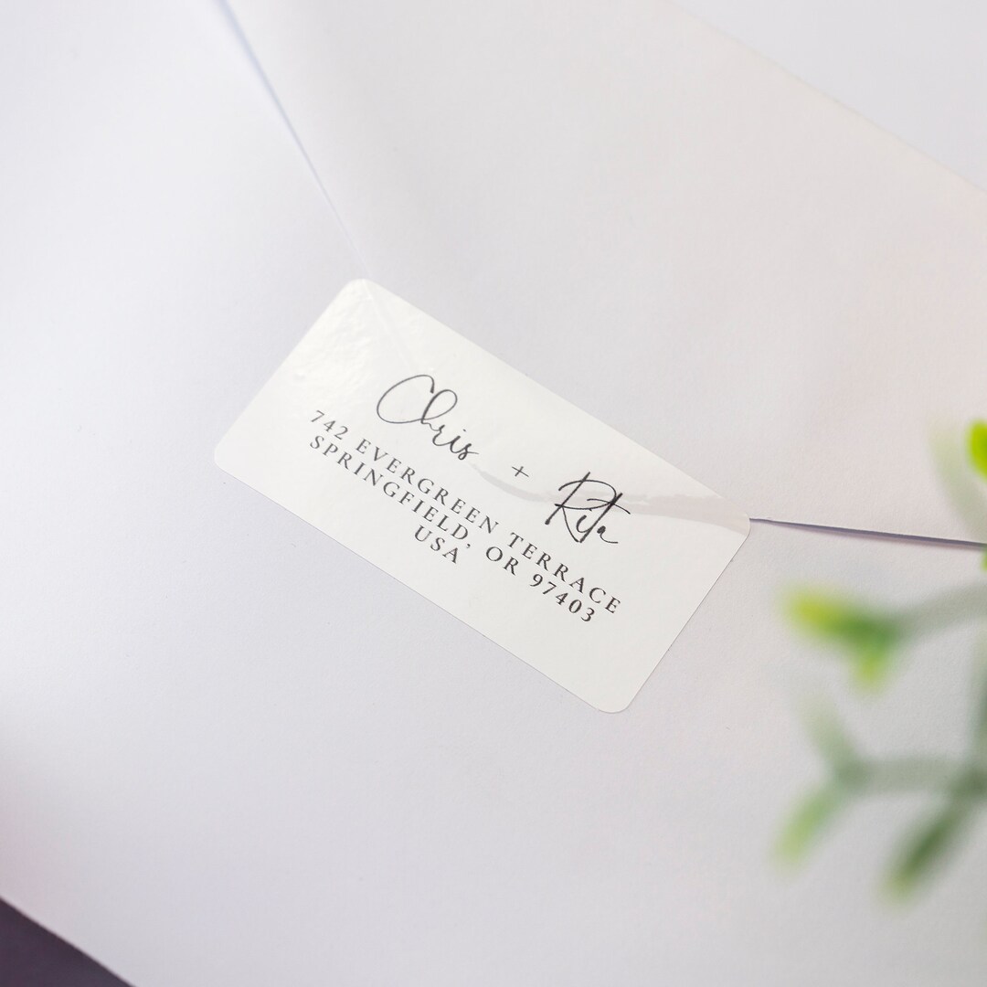 Custom Address Labels Your Names and Address Rectangular Return Labels ...