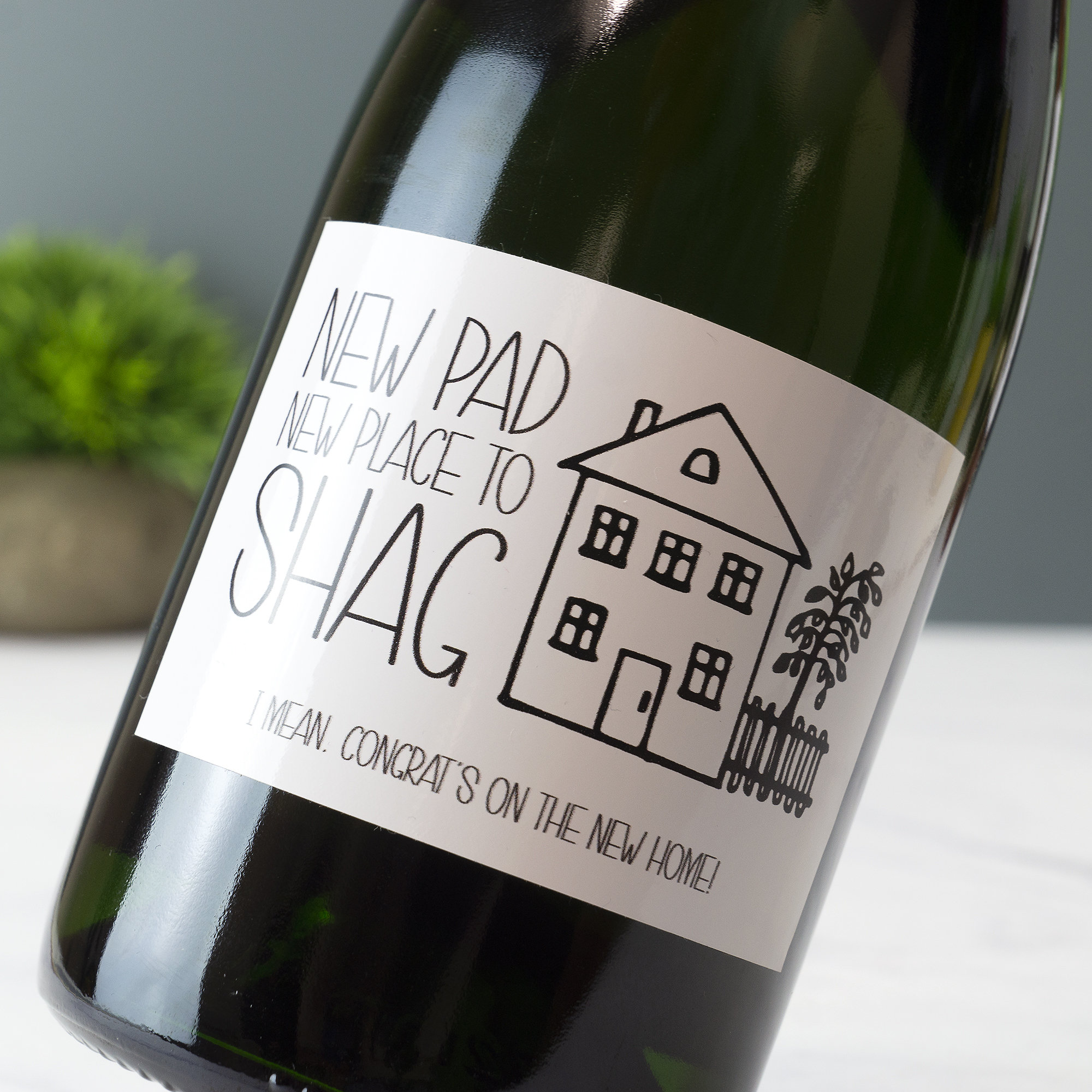 New Pad New Place to Shag Wine Label Rude Wine New Home Housewarming ...