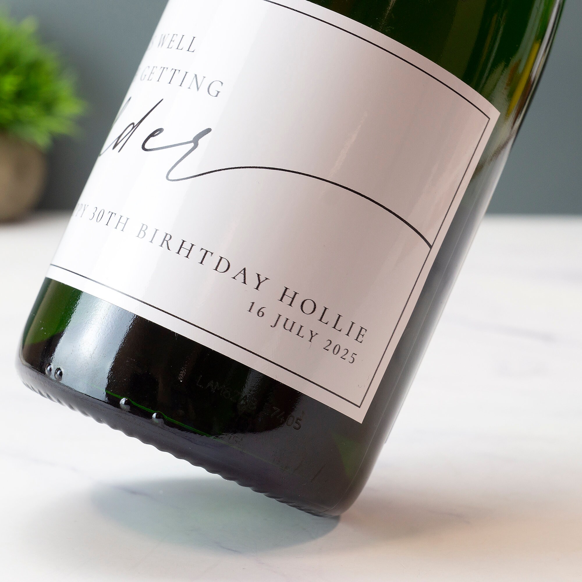 Pairs Well With Getting Older Birthday Wine Champagne Prosecco Label ...
