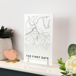 Where We First Met Personalised Map Print of City Custom Acrylic Plaque ...