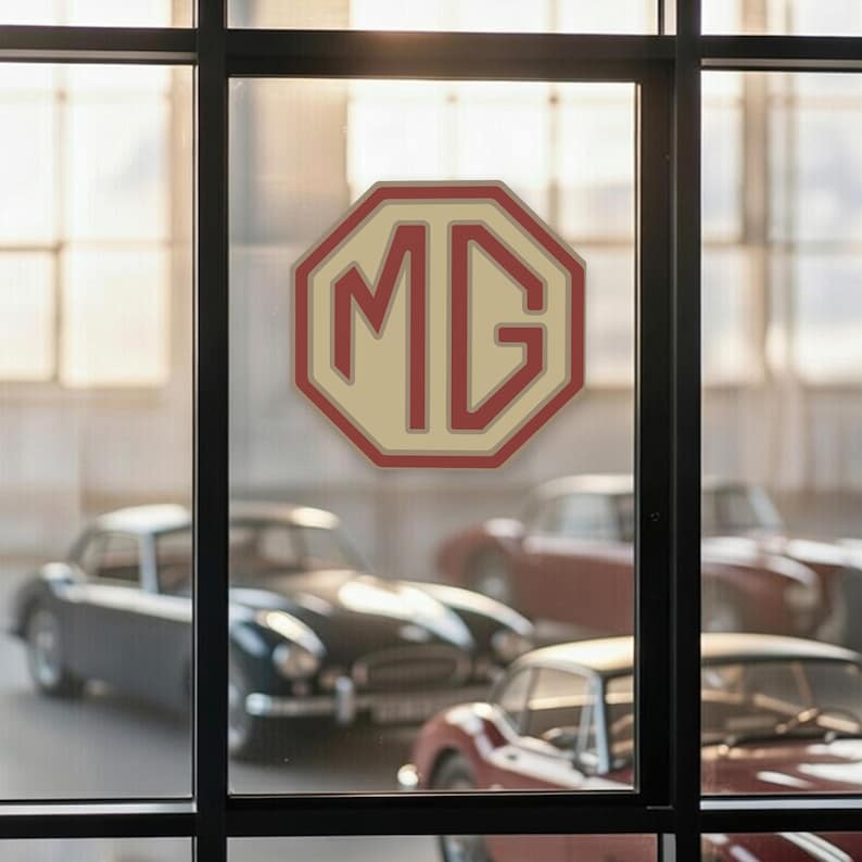 MG Vintage Badge Sticker Classic Car Vinyl Decal MG Official Licensed ...