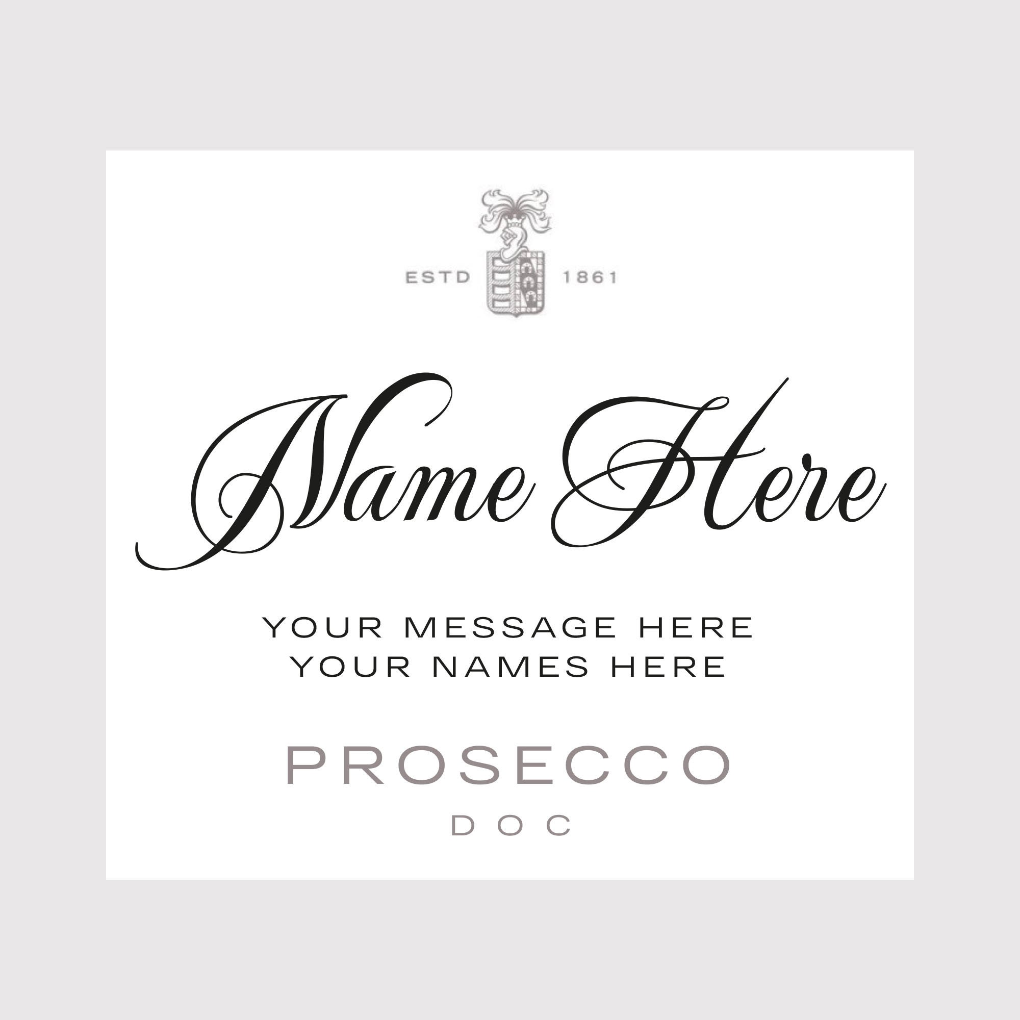 Personalised Prosecco Champagne Wine Label Vinyl Sticker Funny - Etsy ...