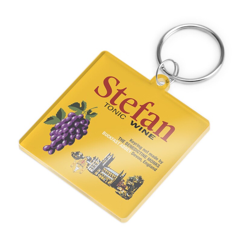 Personalised Tonic Wine Keyring Personalised Acrylic Bottle Label Style ...