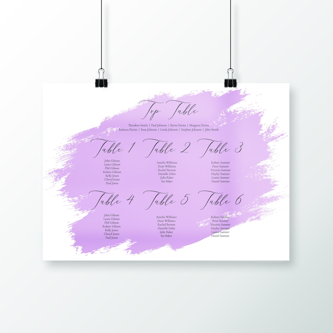 Personalised Wedding Table Plan Sign Acrylic Poster Print - Etsy UK