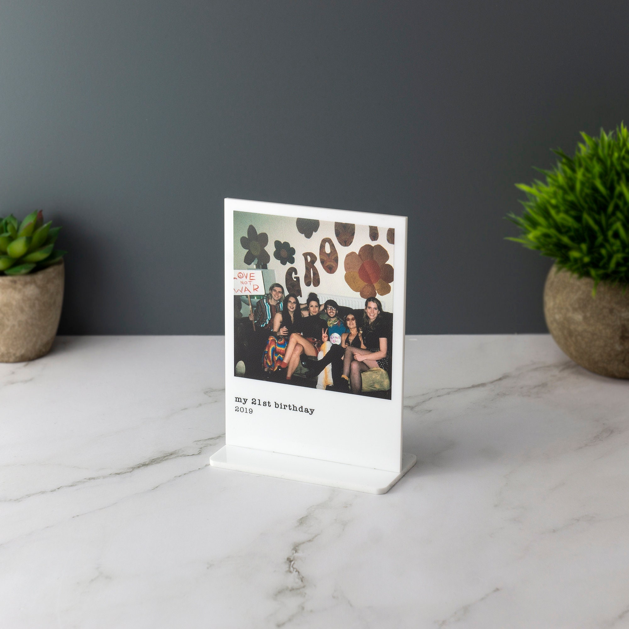 Personalised Photo Print Plaque With Custom Message - Etsy