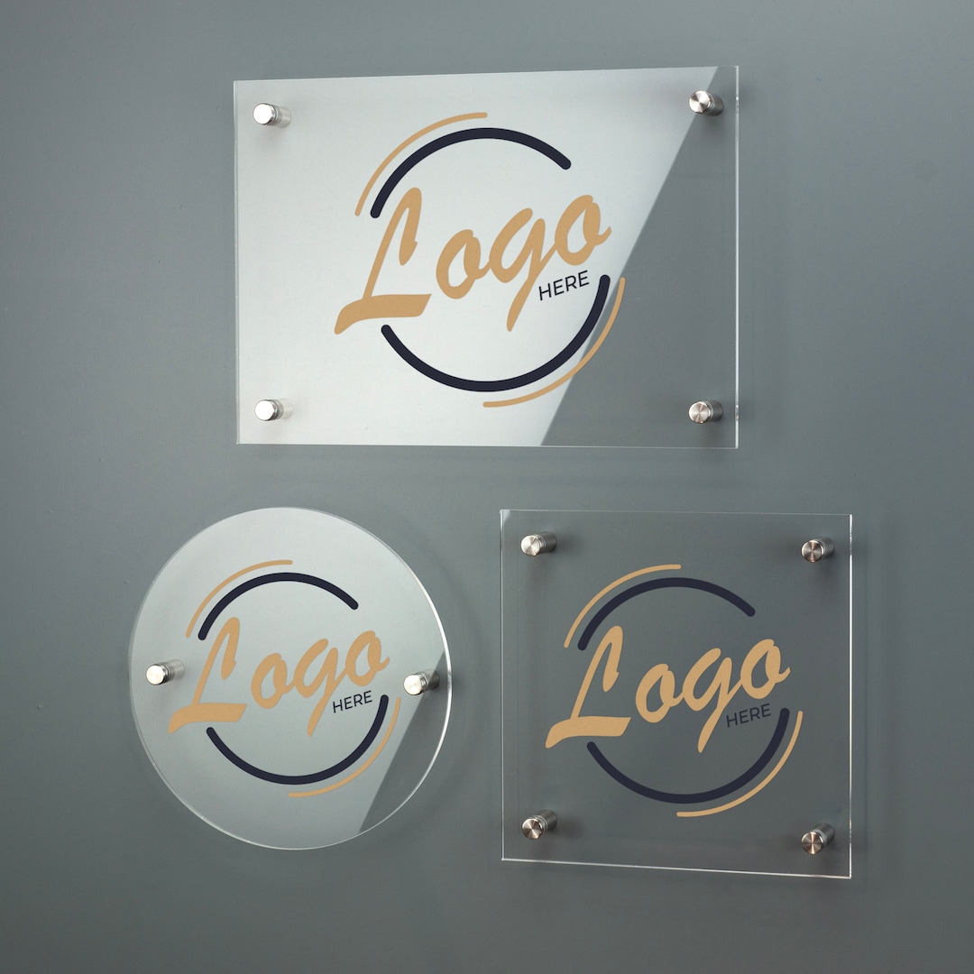 Acrylic Business Plaque House Number Sign Printed Logo Address Signage ...