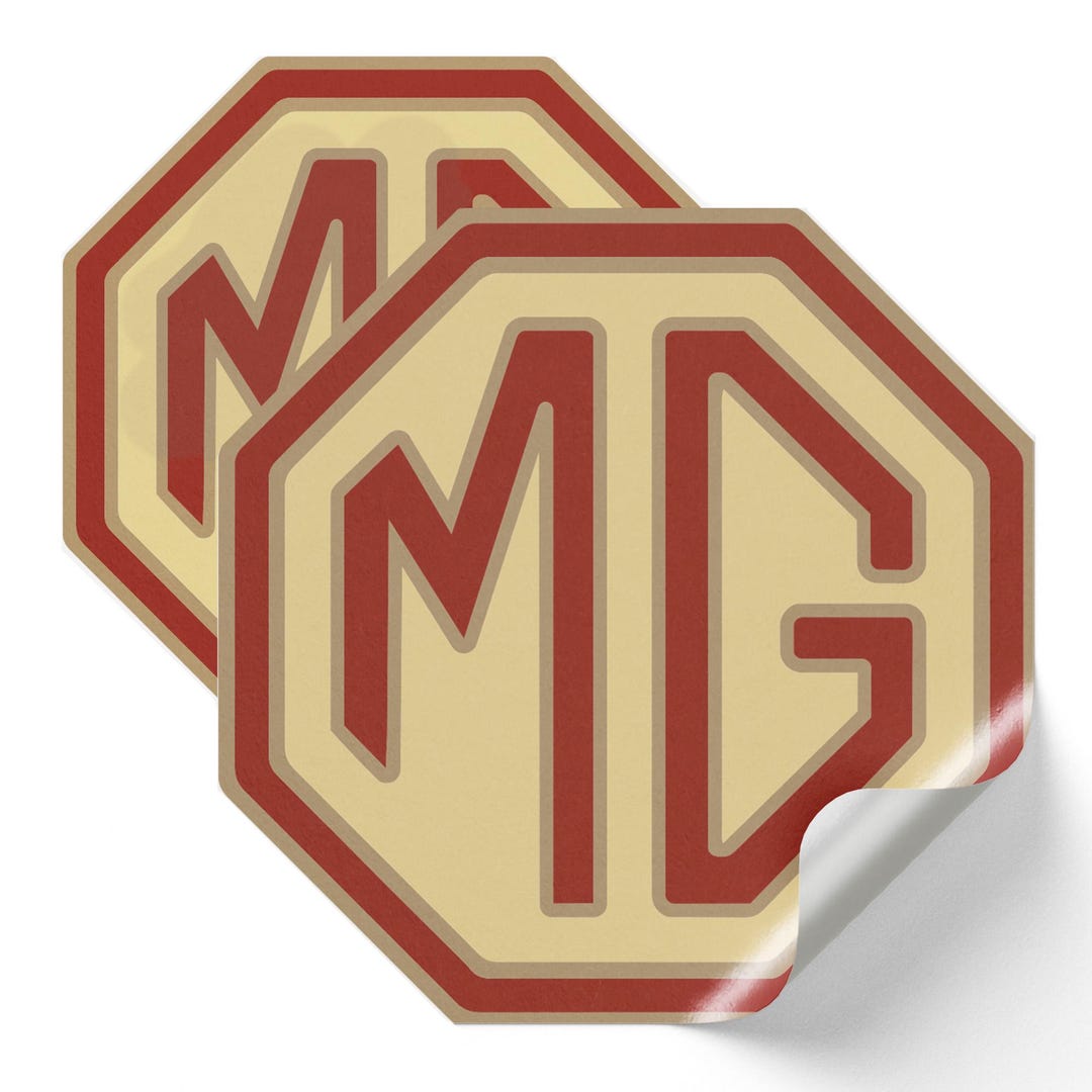 MG Vintage Badge Sticker Classic Car Vinyl Decal MG Official Licensed ...