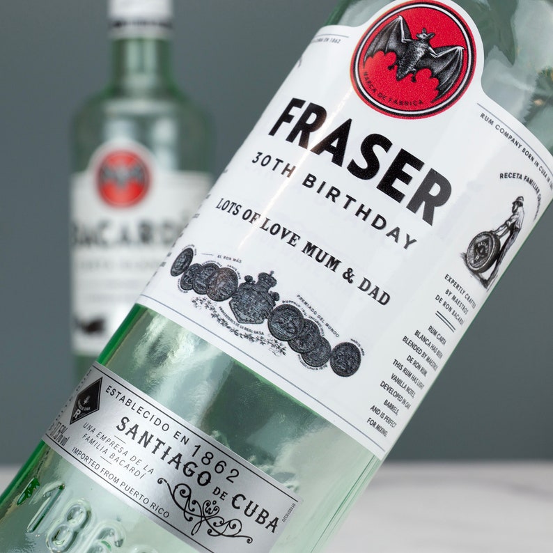 Personalised Rum Label Vinyl Sticker Funny Novelty Gift - Etsy