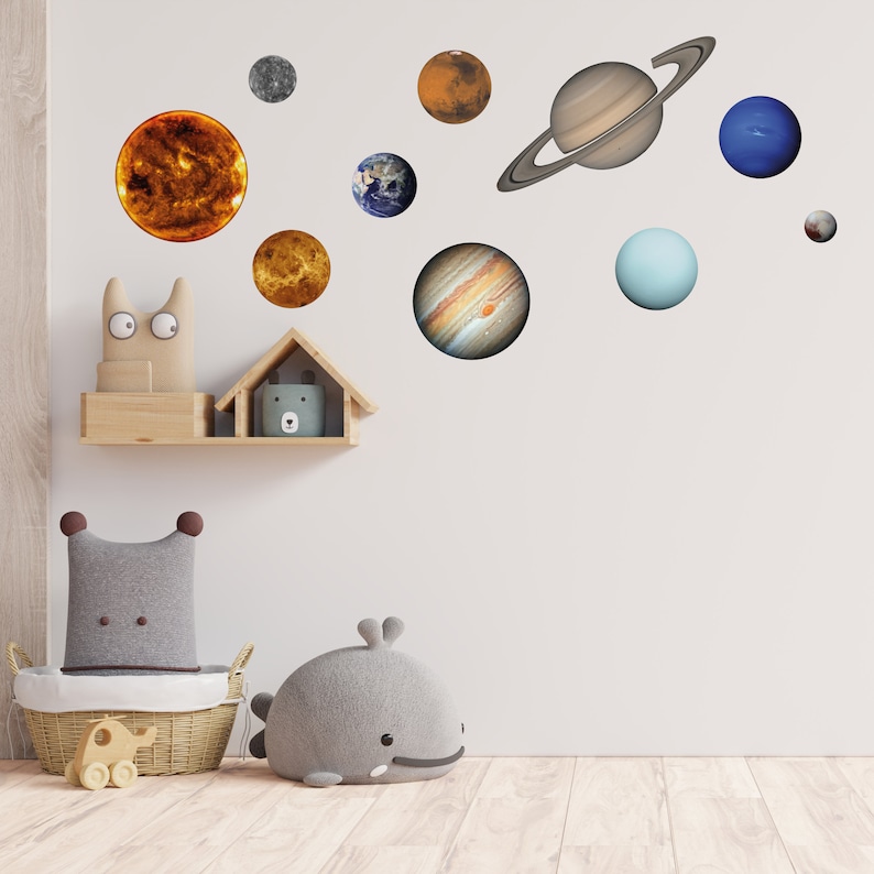 Solar System Wall Art Stickers Decals Space Themed Wall Vinyl - Etsy