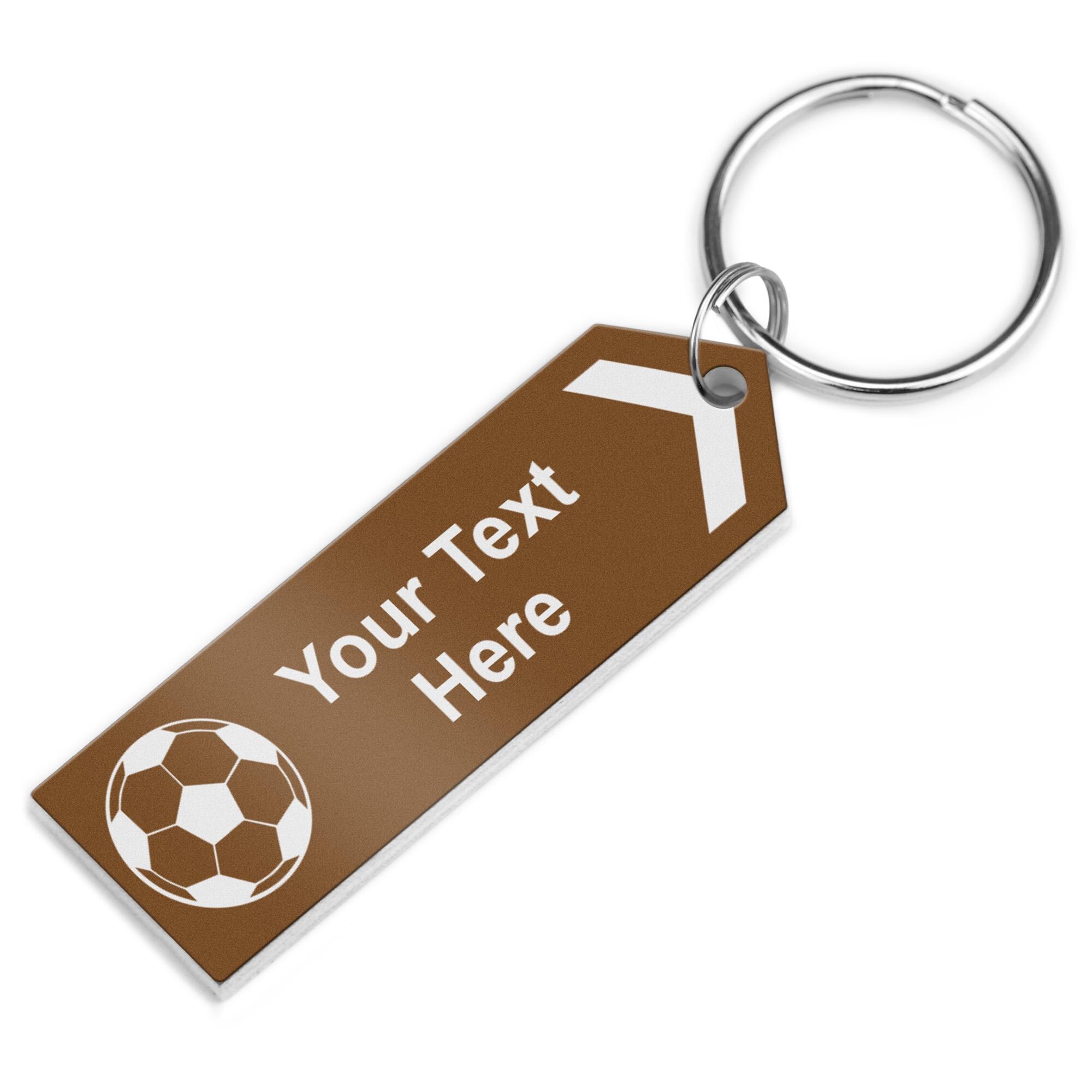Custom Football Stadium Sign Keyring Personalised Directional Acrylic ...