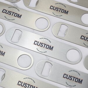Personalised Business Logo Beer Bar Blade Pub Bar Bottle Opener Printed ...