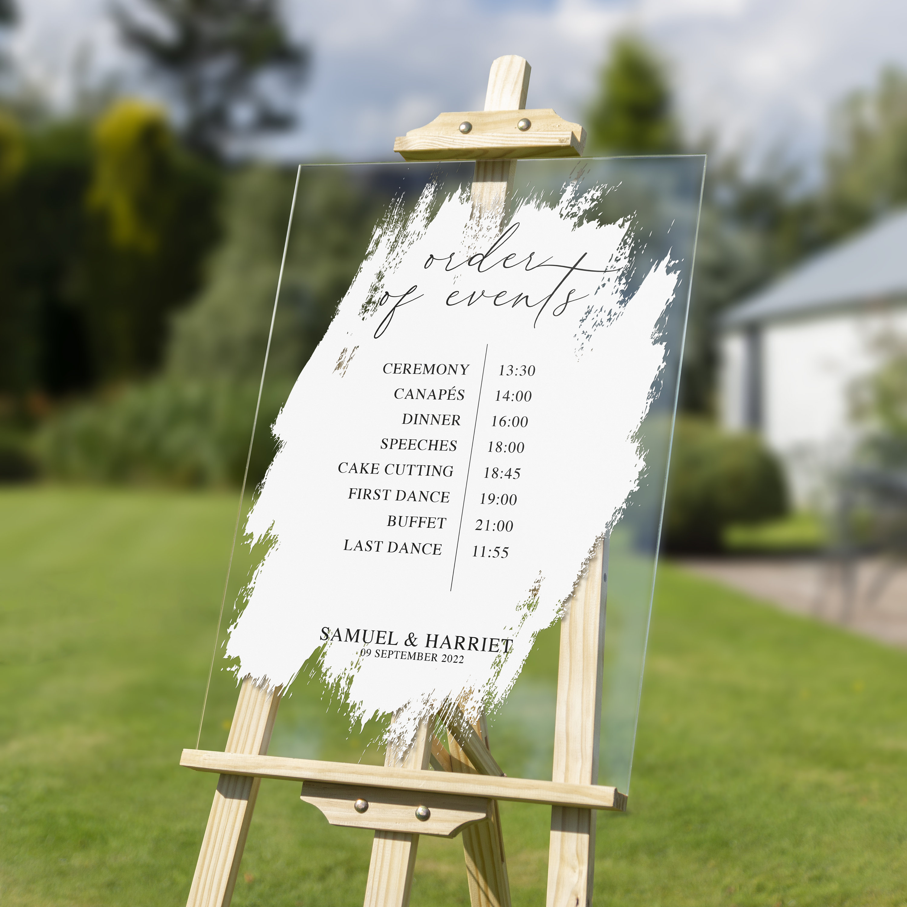 Personalised Wedding Order of Events Sign Foliage Acrylic - Etsy
