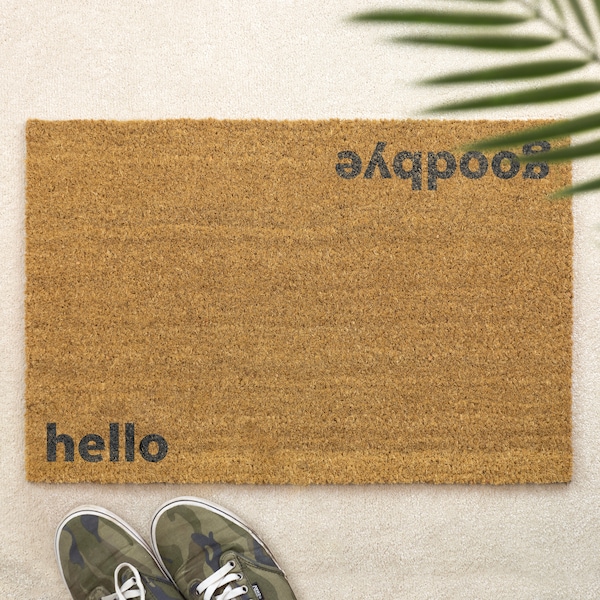 Hello Goodbye Mat - Etsy