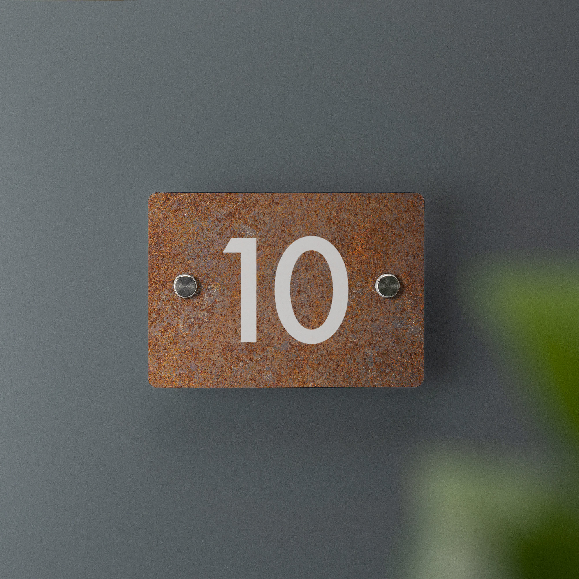 House Number Sign Printed Rust Effect Address Signage Rusty | Etsy UK