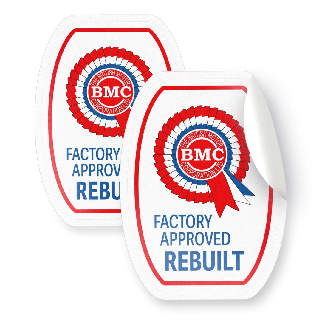 BMC Factory Approved Sticker Classic Car Vinyl Decal Official Licensed ...