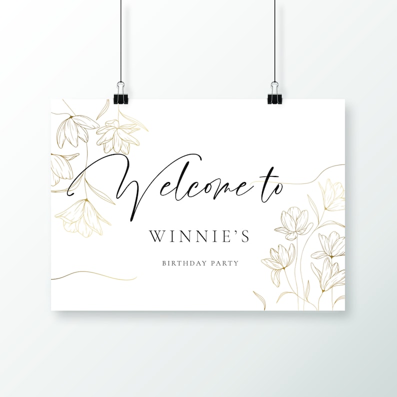 Personalised Event Welcome Sign Foliage Acrylic Poster Print - Etsy UK