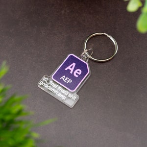 Graphic Designer Keyring Custom Message Keychain Designer Funny Novelty ...