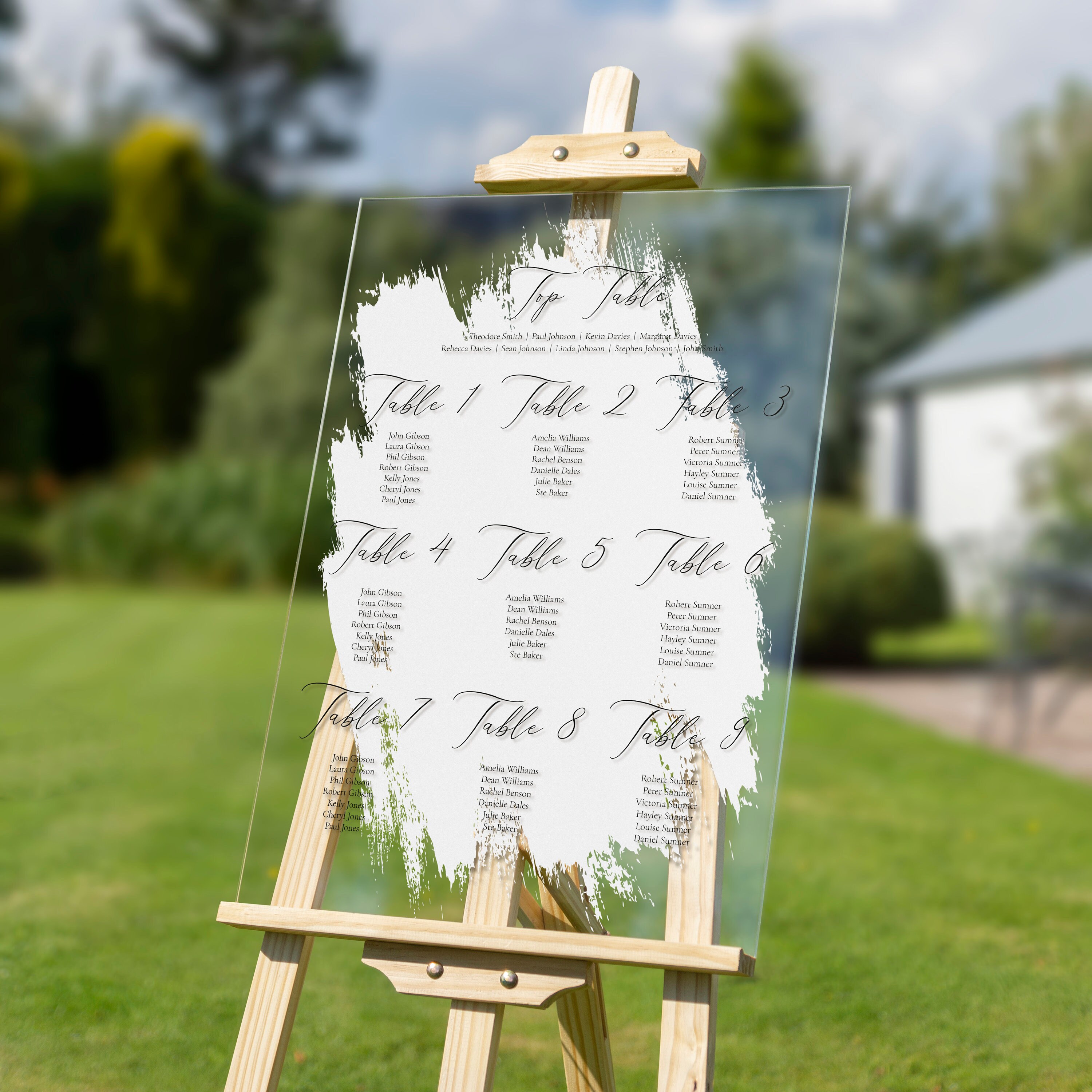 Personalised Wedding Table Plan Sign Acrylic Poster Print - Etsy UK