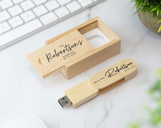 Set of 10 Boxes With Usb Usb Packaging Wedding Usb Case Usb Folio Case ...